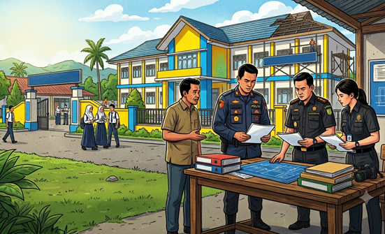 Proyek Revitalisasi Salah Satu SMPN di Bengkulu Tengah Senilai Rp1 ...